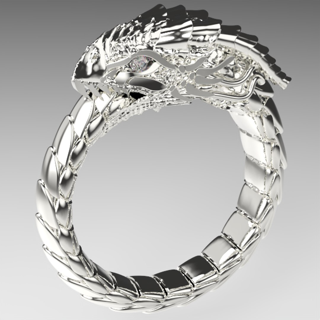 Mens Ring Ouroborus Dragon 3D Model - TurboSquid 2036004
