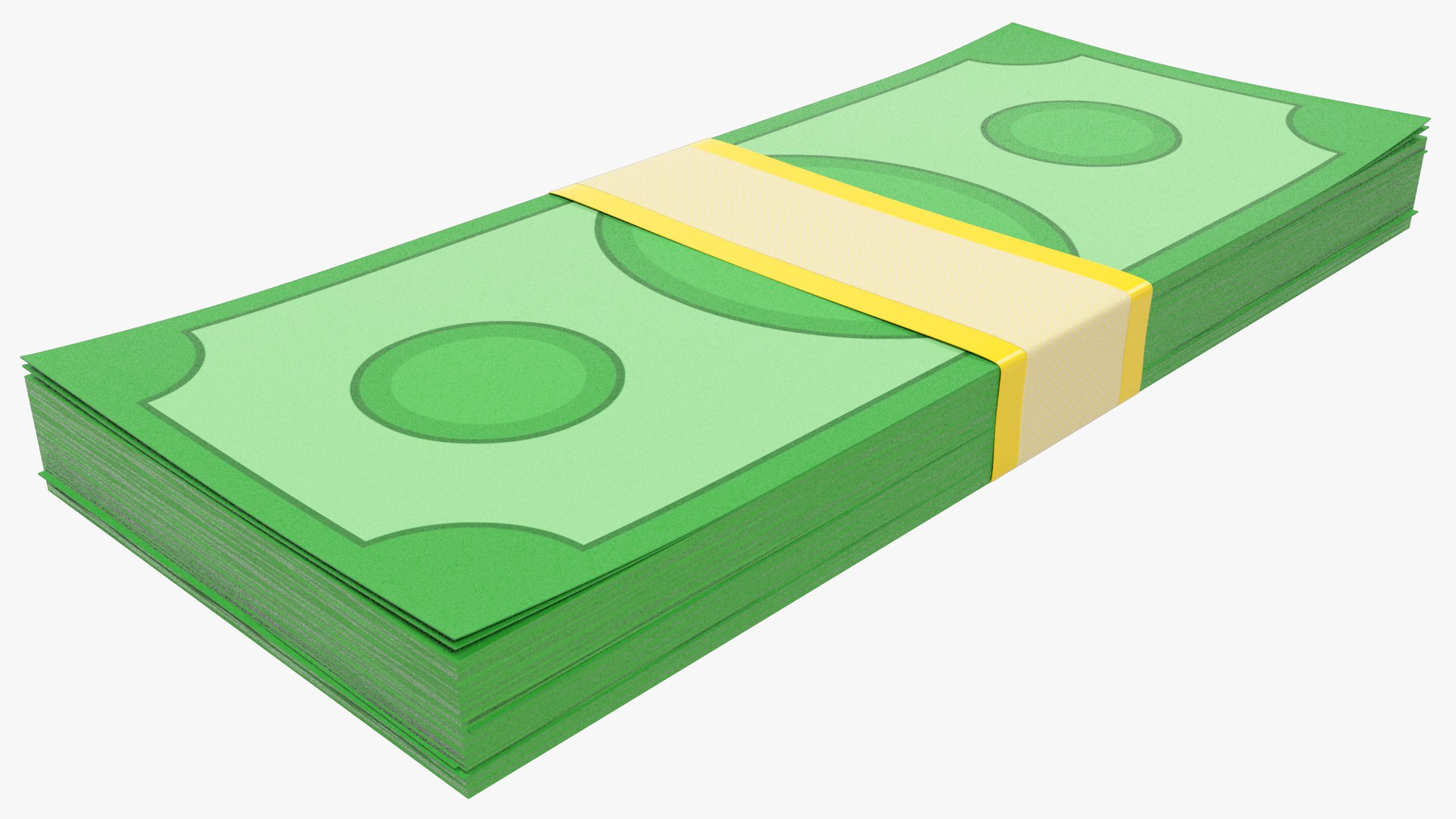 Stack Of Cartoon Money Bills V1 3D Model - TurboSquid 2011690