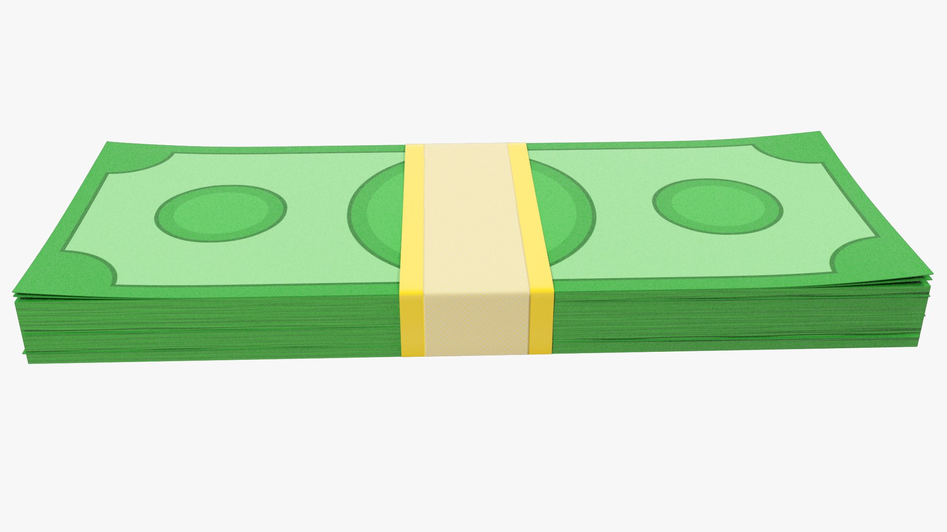 Stack Of Cartoon Money Bills V1 3D Model - TurboSquid 2011690