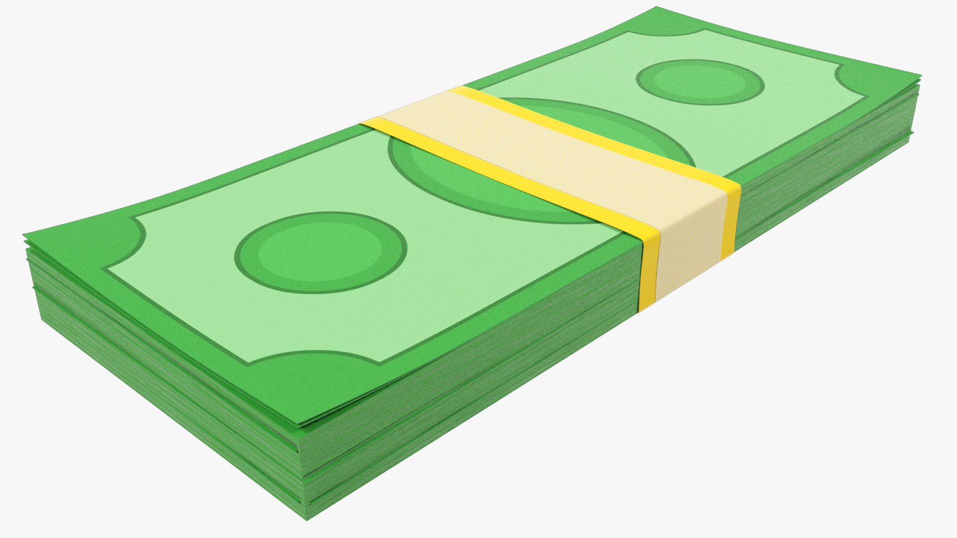 Stack Of Cartoon Money Bills V1 3D Model - TurboSquid 2011690