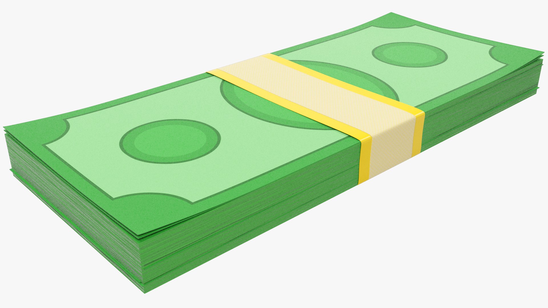 Stack Of Cartoon Money Bills V1 3D Model - TurboSquid 2011690