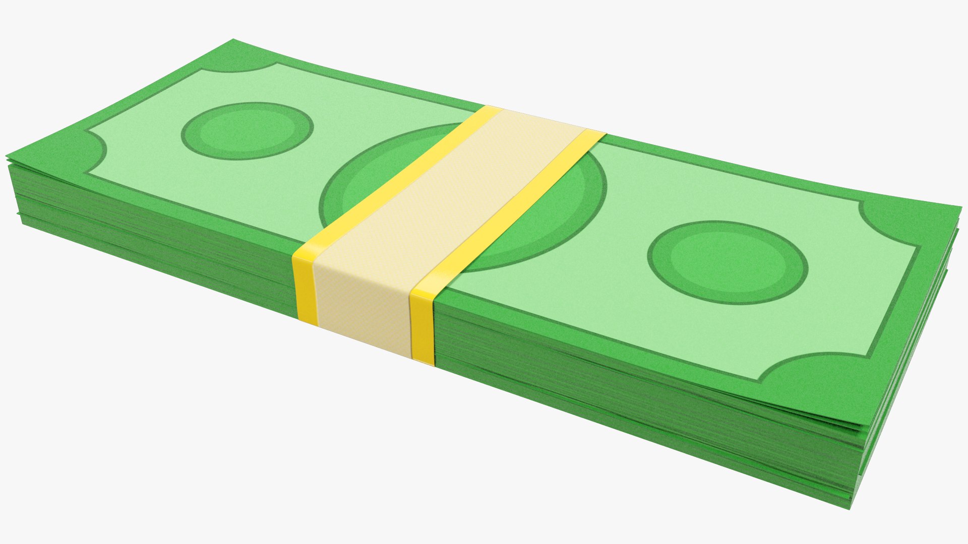 Stack Of Cartoon Money Bills V1 3D Model - TurboSquid 2011690