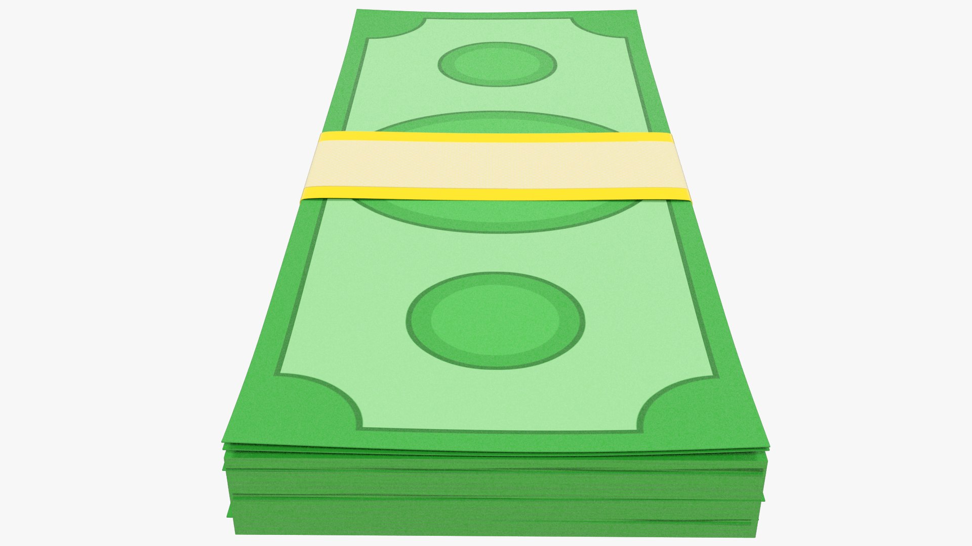 Stack Of Cartoon Money Bills V1 3D Model - TurboSquid 2011690