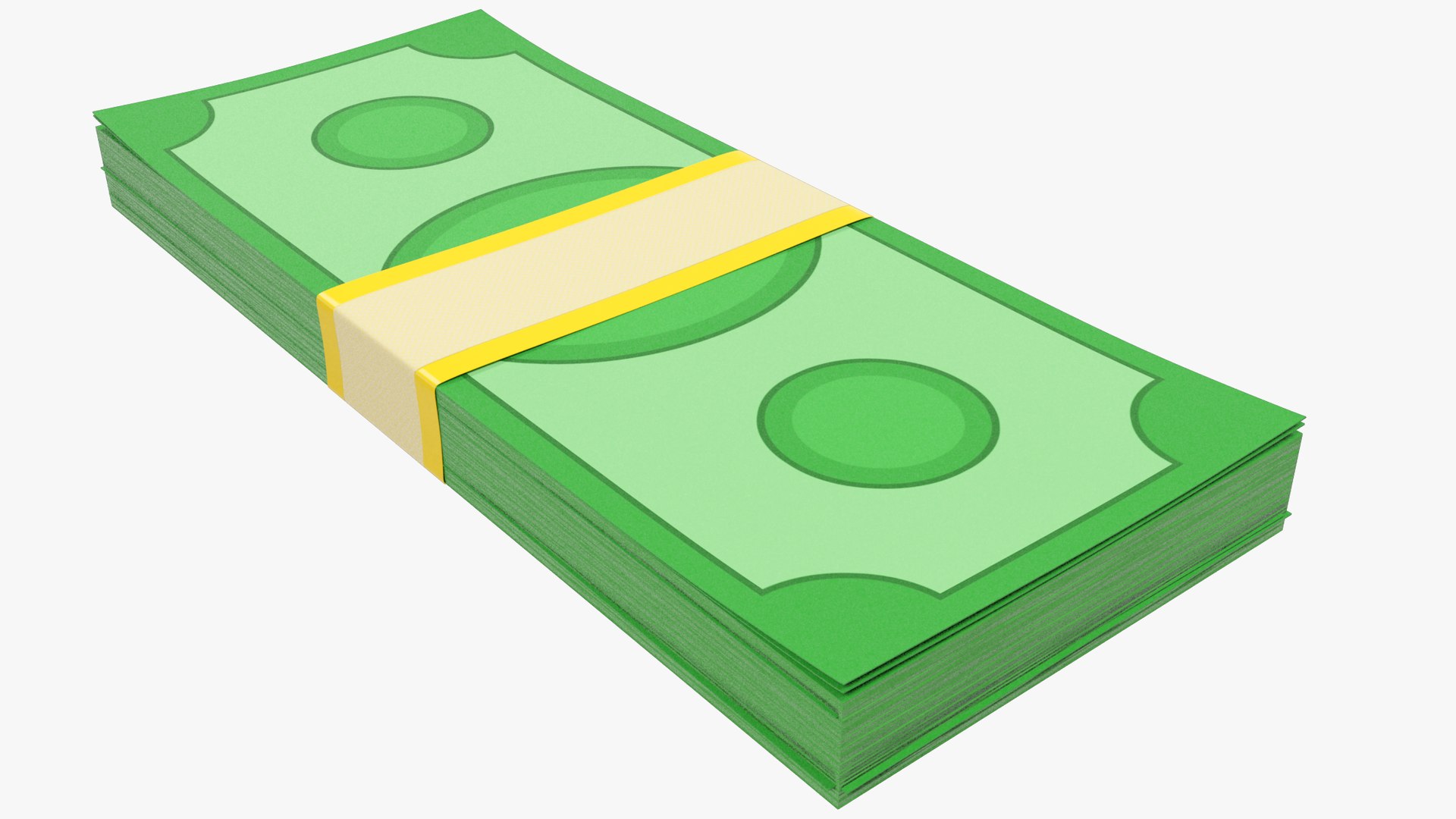 Stack Of Cartoon Money Bills V1 3D Model - TurboSquid 2011690
