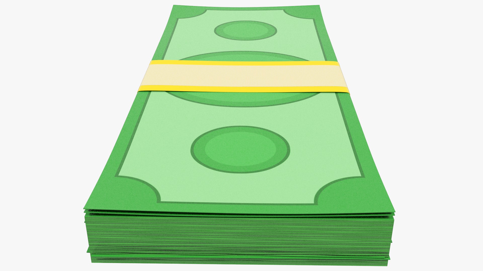 Stack Of Cartoon Money Bills V1 3D Model - TurboSquid 2011690