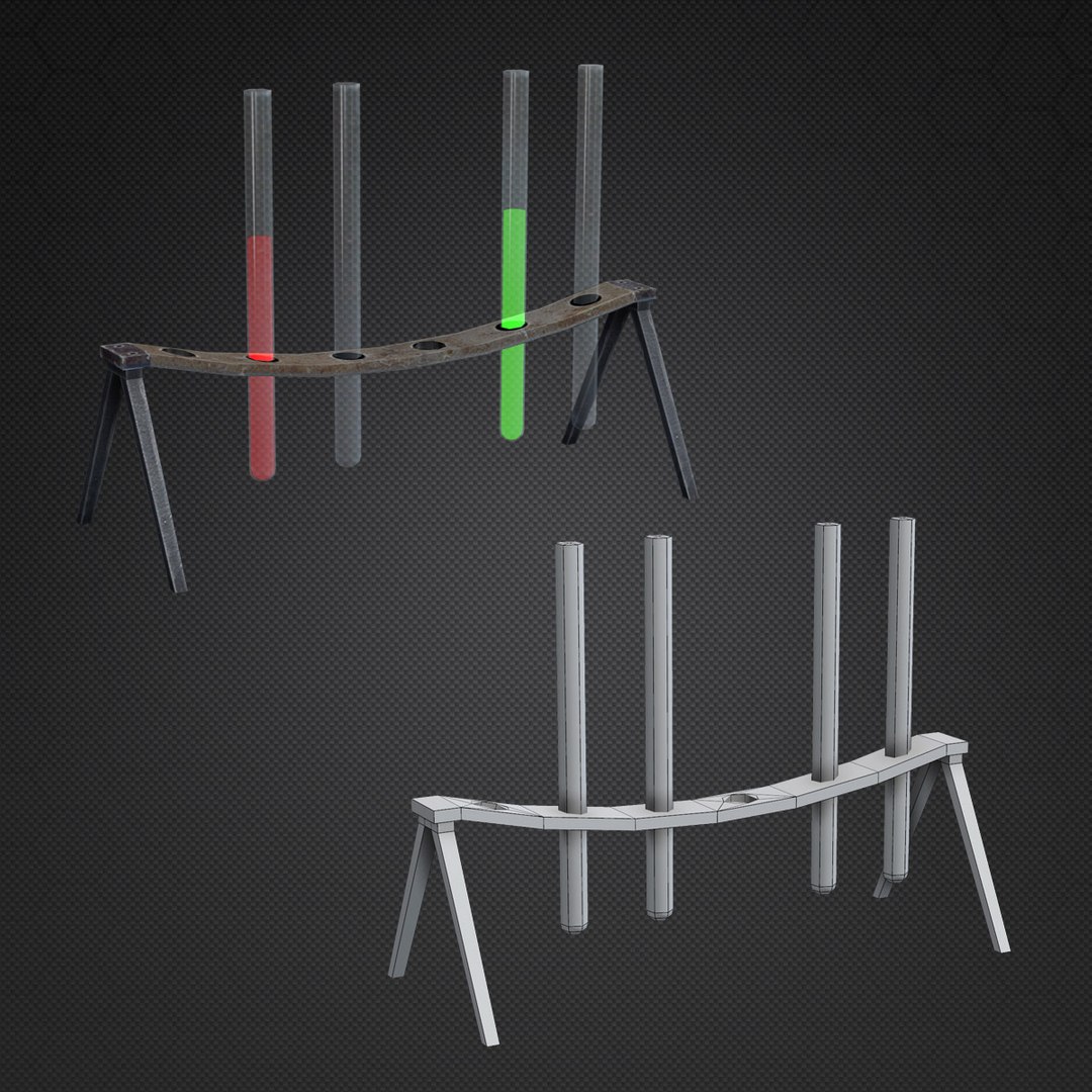 Set Laboratory Equipment 3d Model