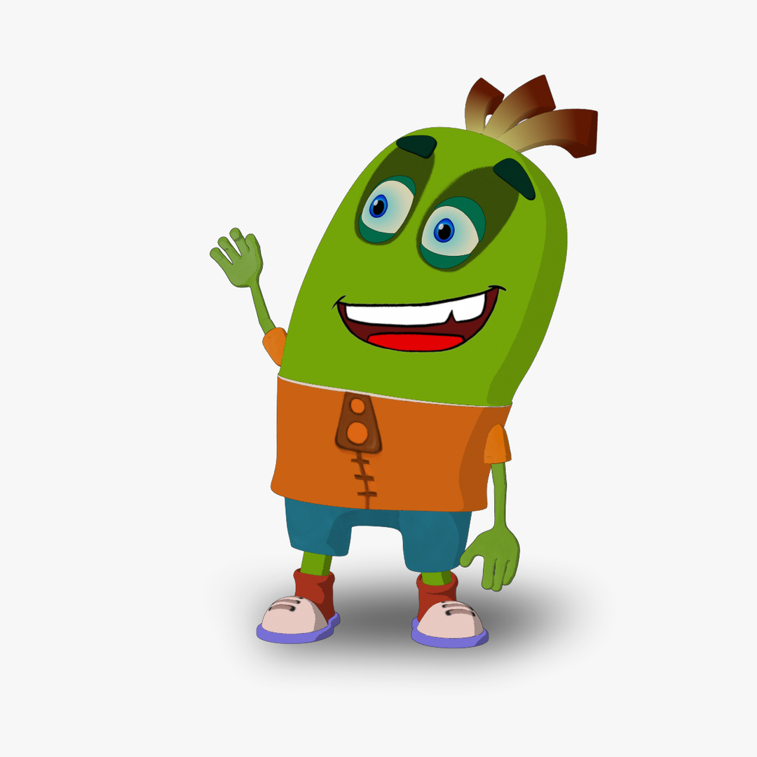 Low-poly Rigged Character Bean Max