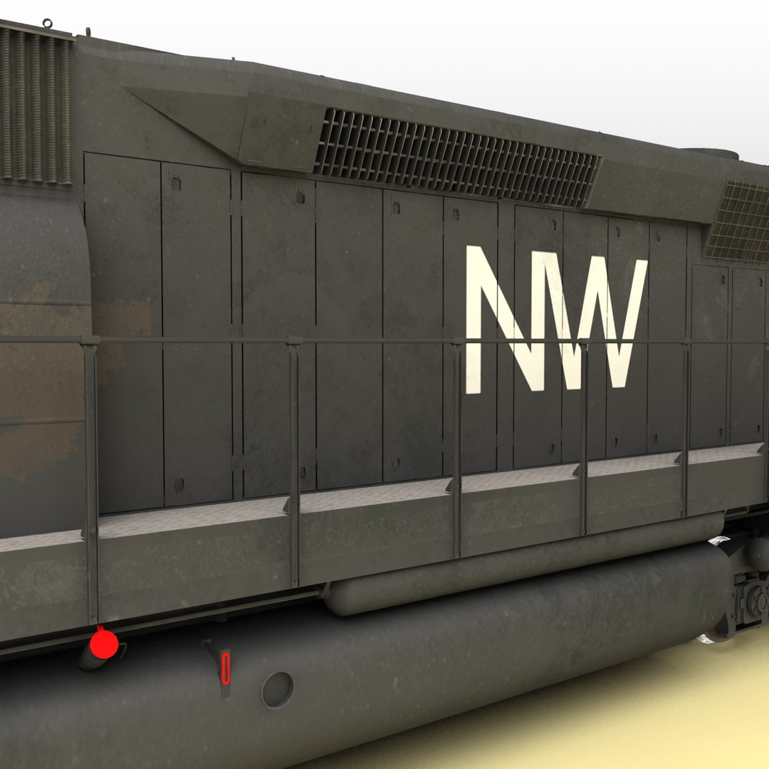 Emd Sd45 Nw Locomotive 3d Max