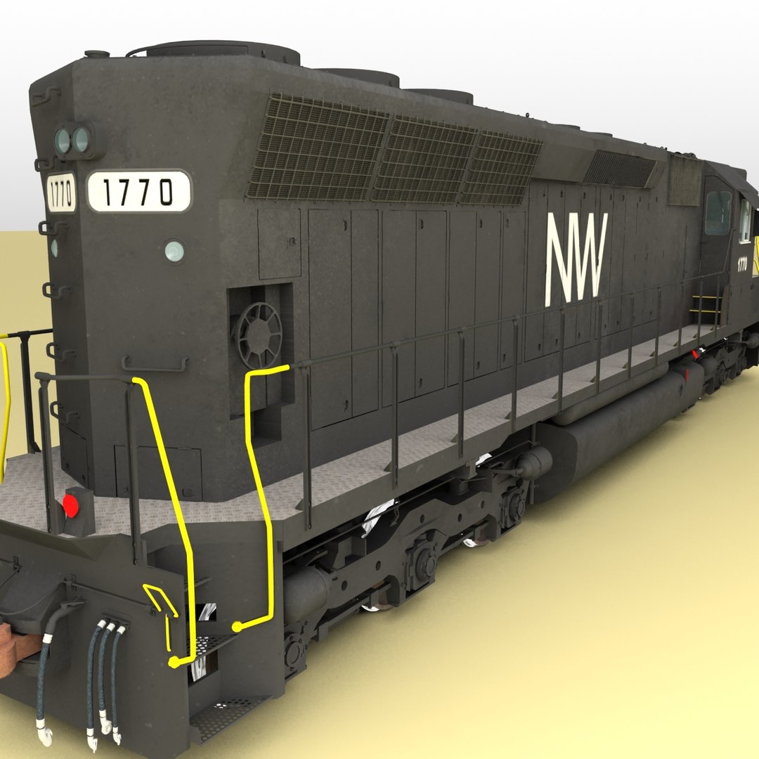 Emd Sd45 Nw Locomotive 3d Max