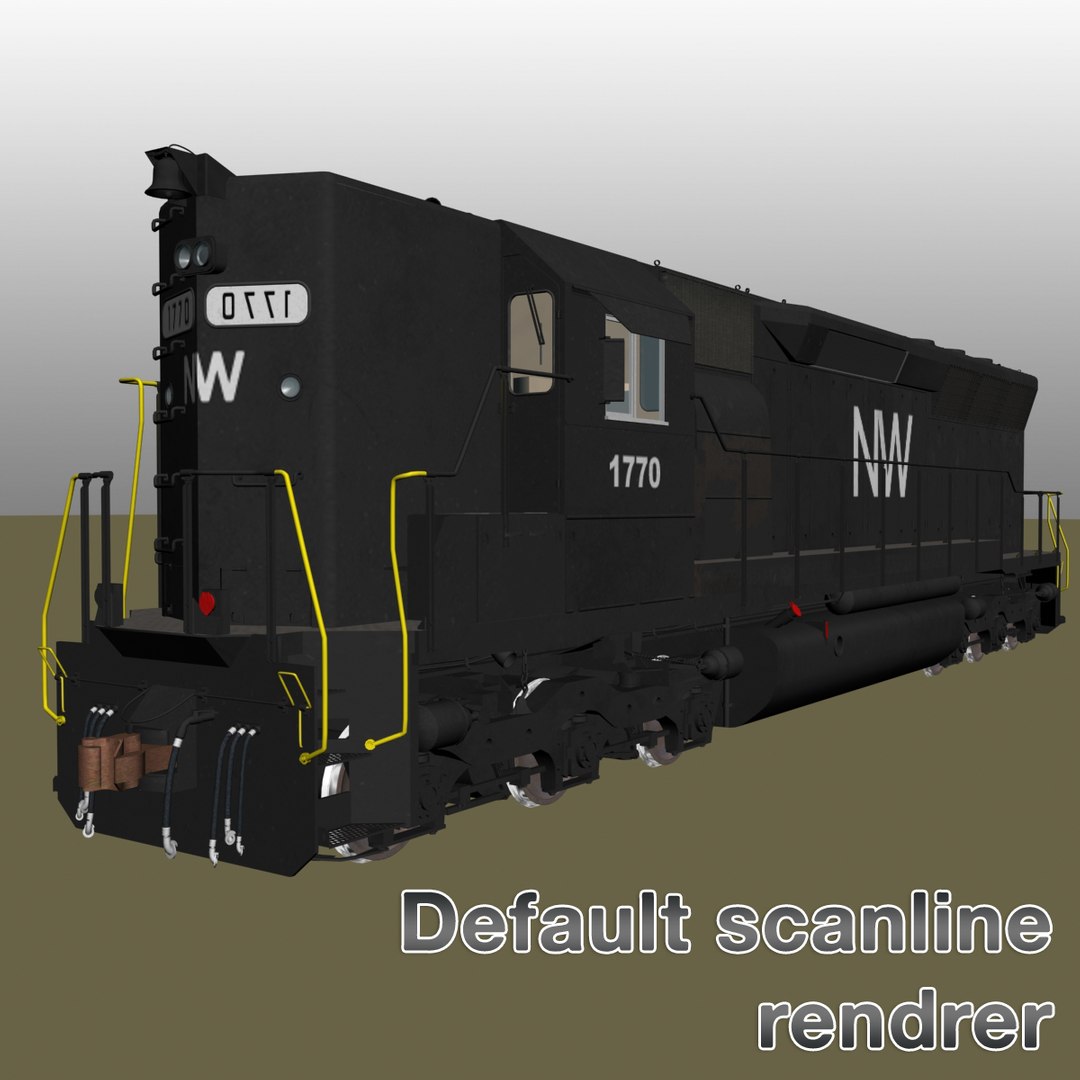 Emd Sd45 Nw Locomotive 3d Max