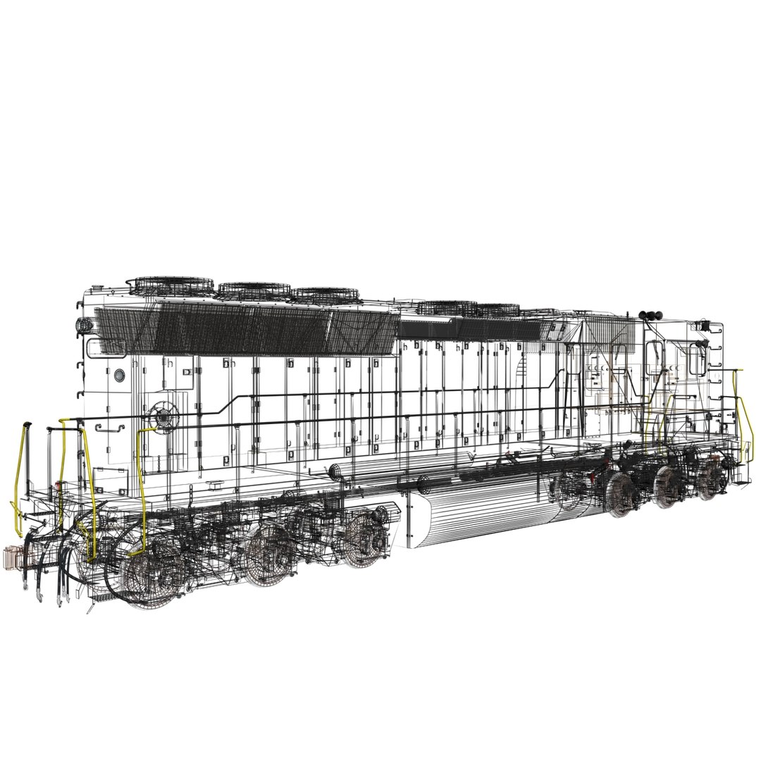 Emd Sd45 Nw Locomotive 3d Max