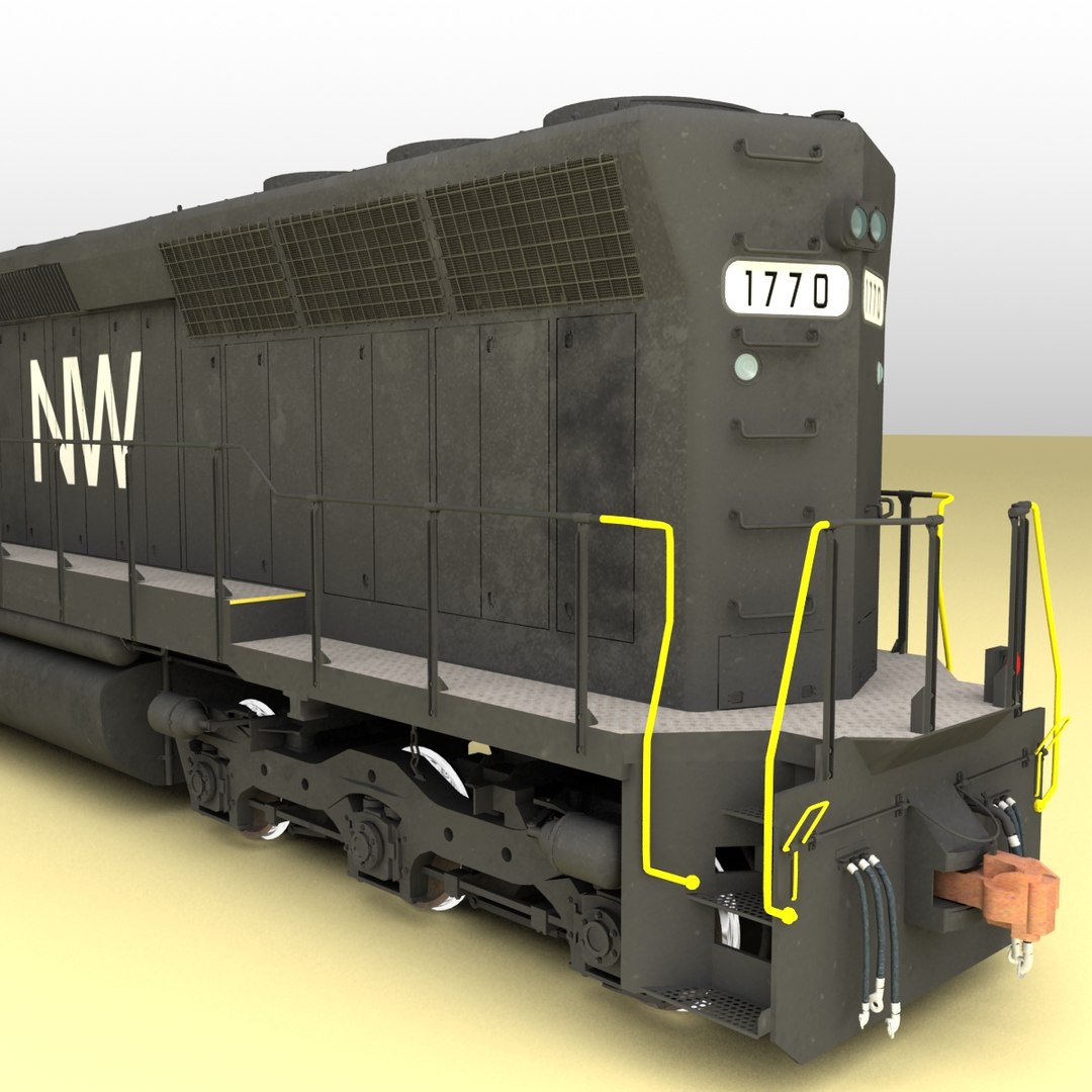 Emd Sd45 Nw Locomotive 3d Max