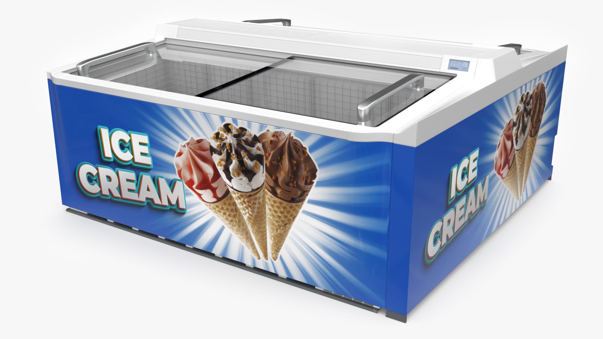 3D Double Ice Cream Freezer - TurboSquid 2337759