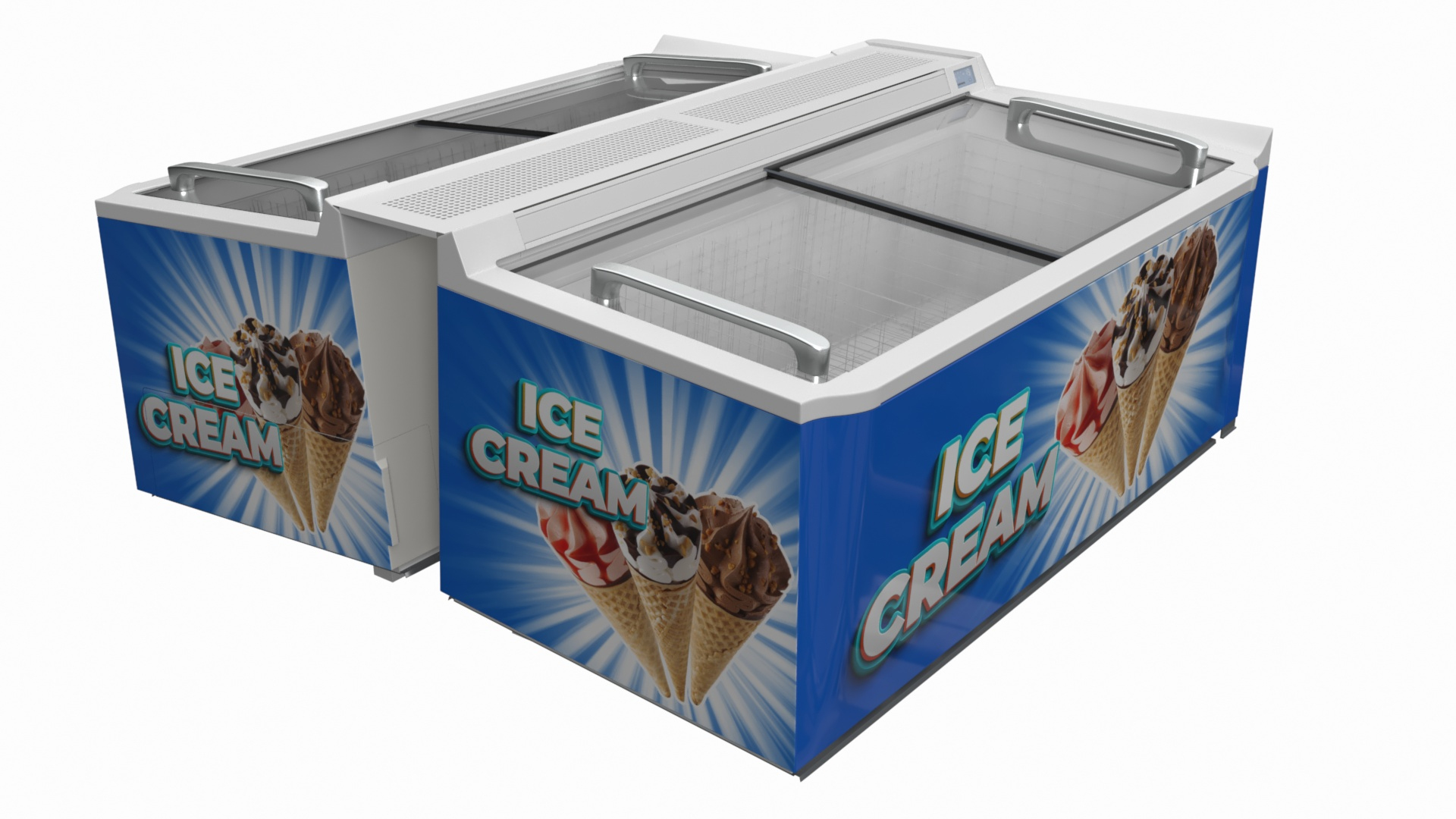 3D Double Ice Cream Freezer - TurboSquid 2337759