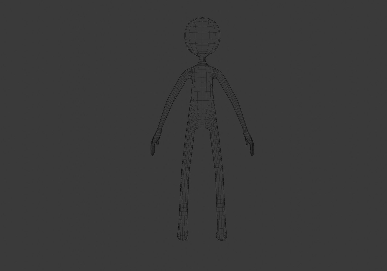 Skinny Cartoon Human 3D Model - TurboSquid 1912909