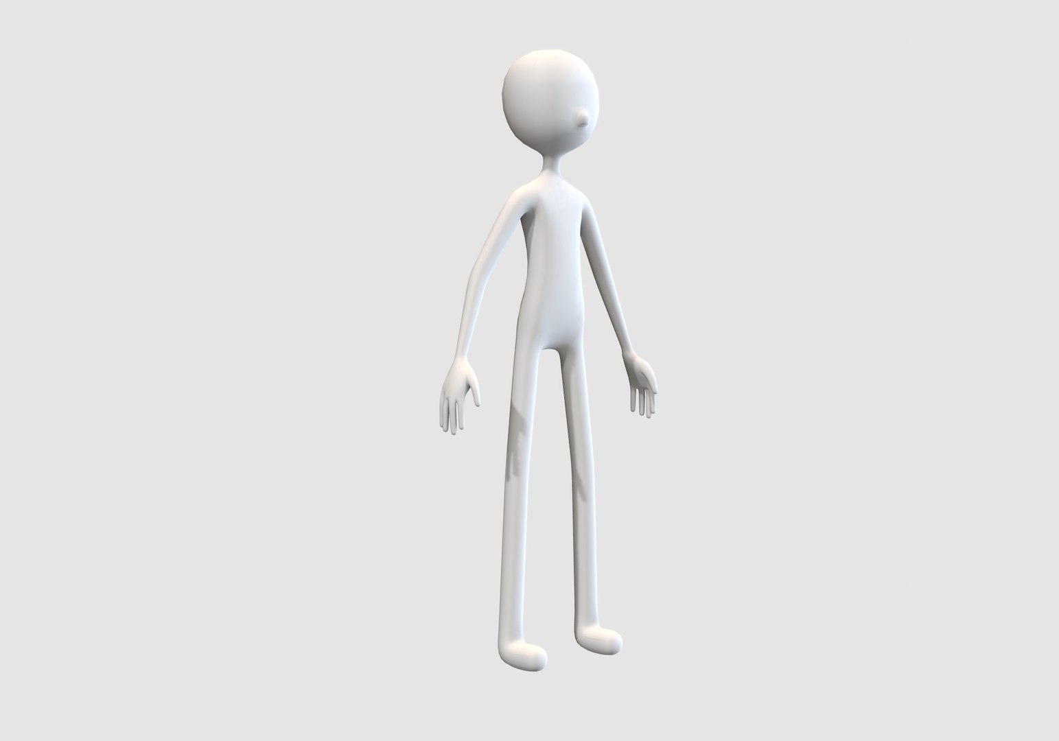 Skinny Cartoon Human 3D Model - TurboSquid 1912909