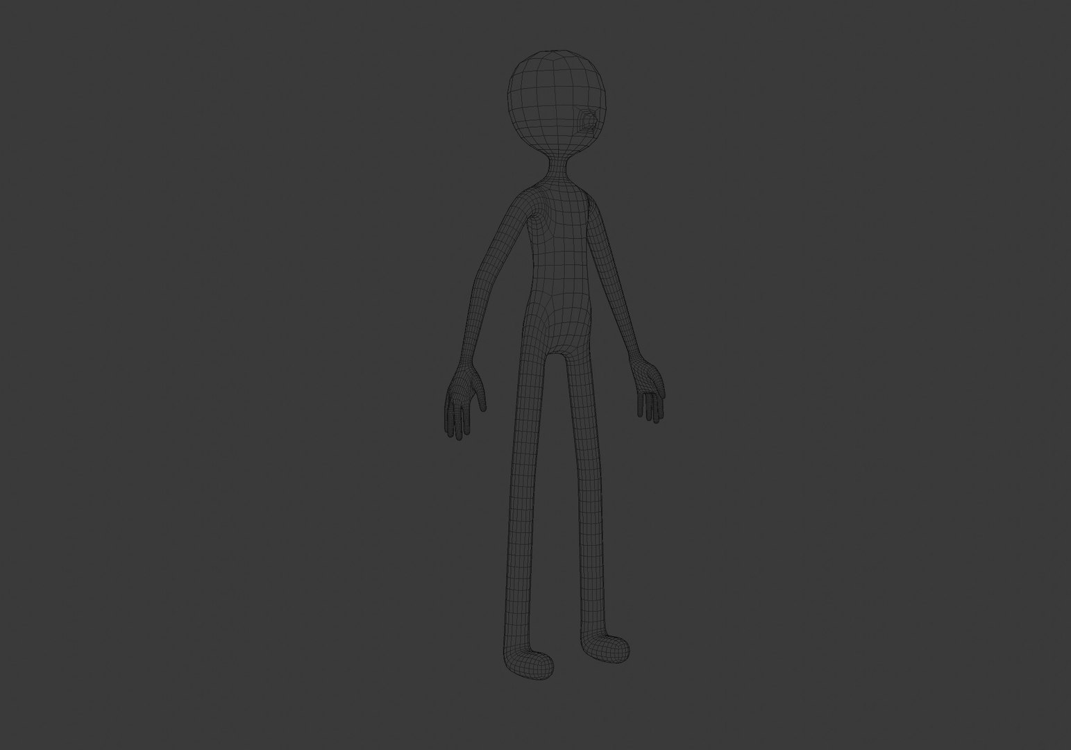 Skinny Cartoon Human 3D Model - TurboSquid 1912909