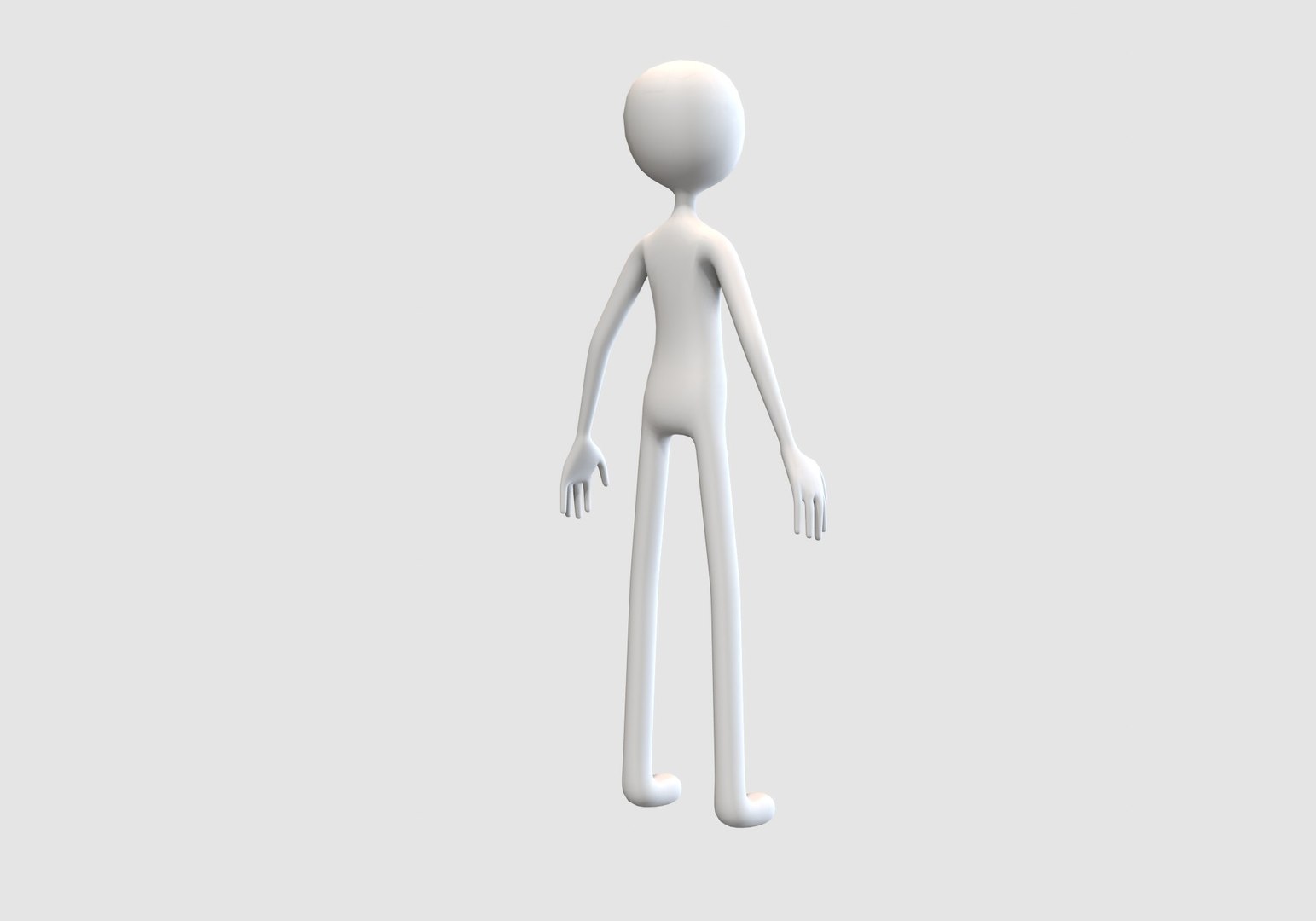 Skinny Cartoon Human 3D Model - TurboSquid 1912909