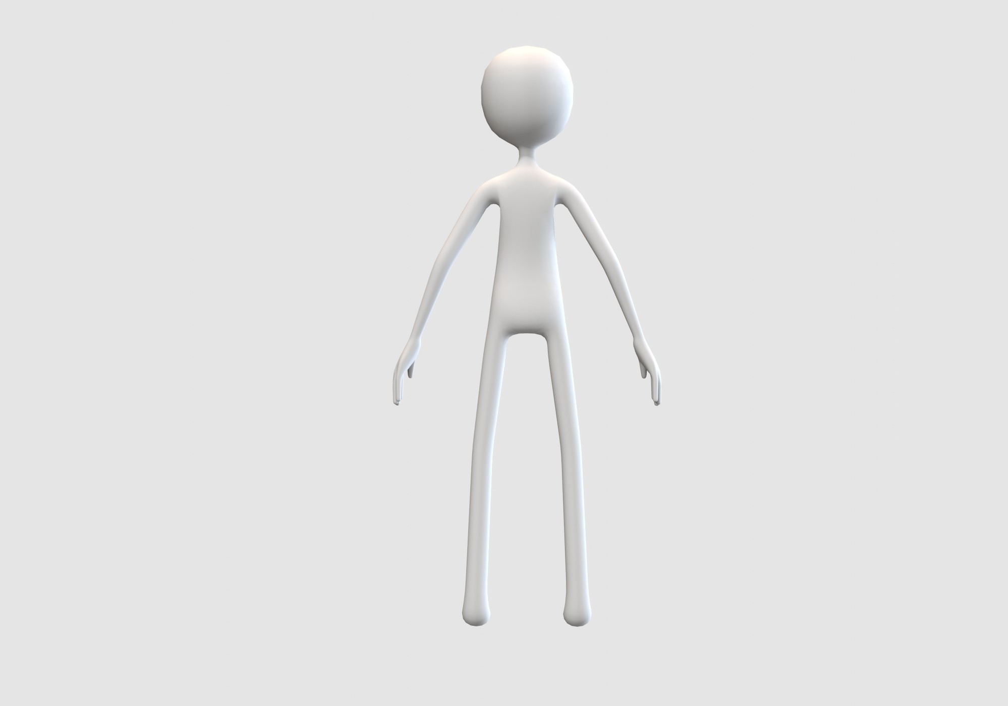 Skinny cartoon human 3D model - TurboSquid 1912909