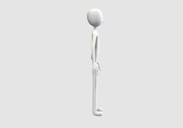 Skinny cartoon human 3D model - TurboSquid 1912909
