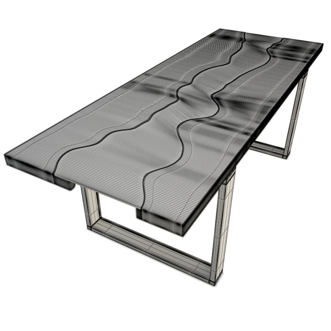 Wooden Tables River 3D Model - TurboSquid 1424801