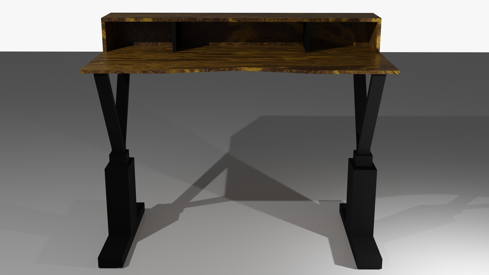 Hardwood Adjustable Desk 3D Model - TurboSquid 2101671
