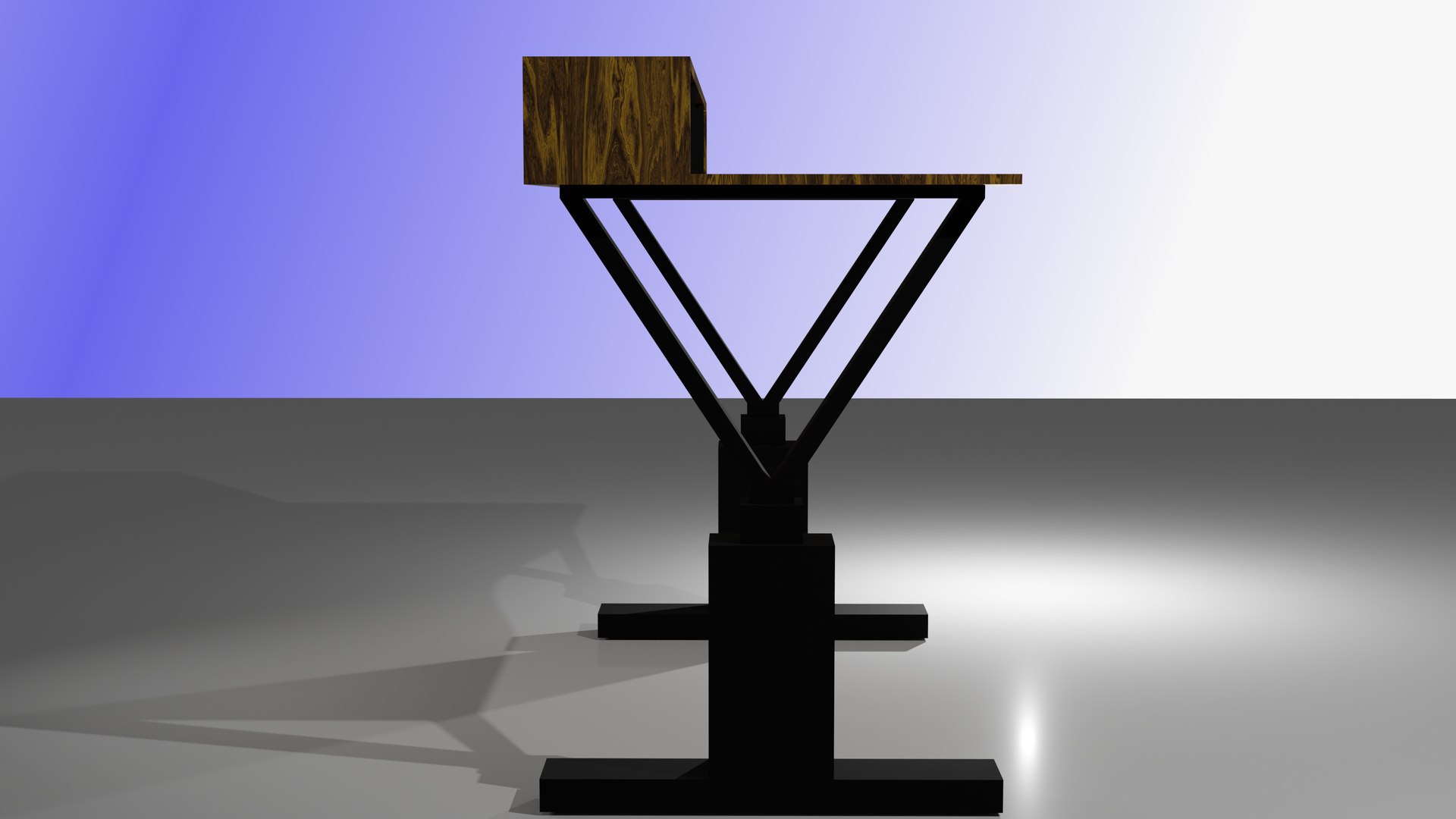 Hardwood Adjustable Desk 3D Model - TurboSquid 2101671