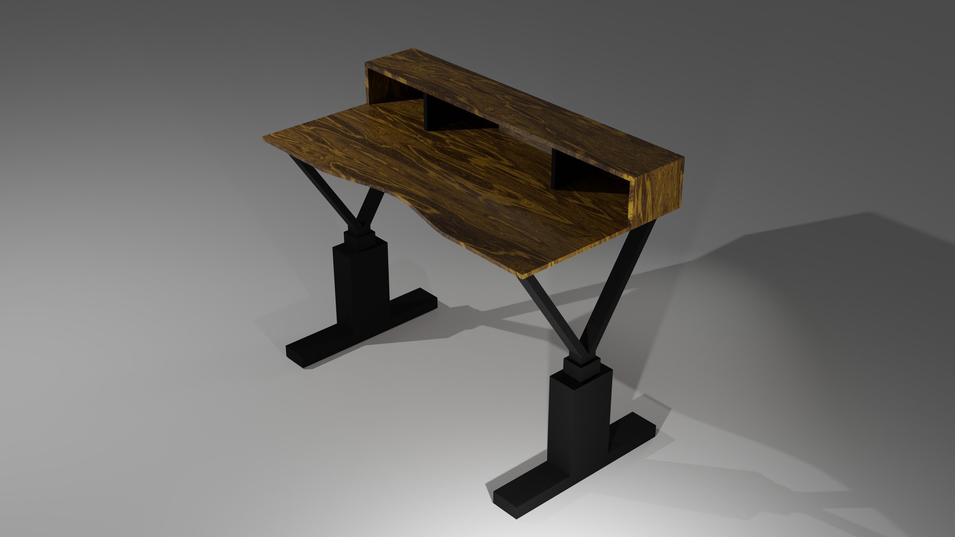 Hardwood Adjustable Desk 3D Model - TurboSquid 2101671