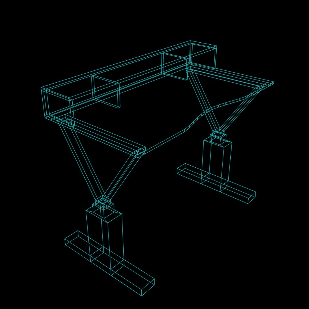 Hardwood Adjustable Desk 3D Model - TurboSquid 2101671