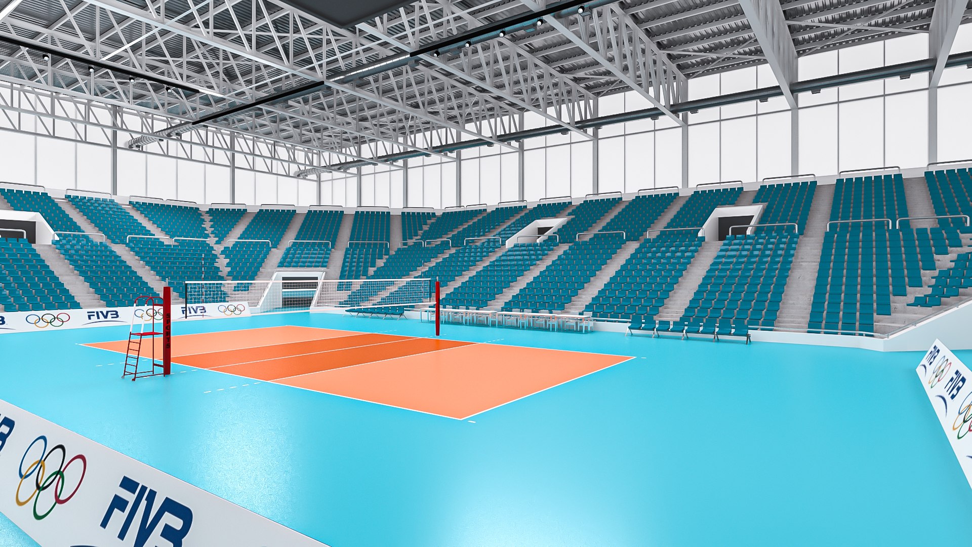 3D Model Volleyball Arena 02 - TurboSquid 2226888