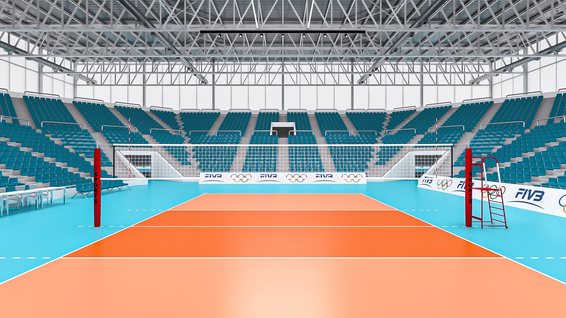 3D Model Volleyball Arena 02 - TurboSquid 2226888