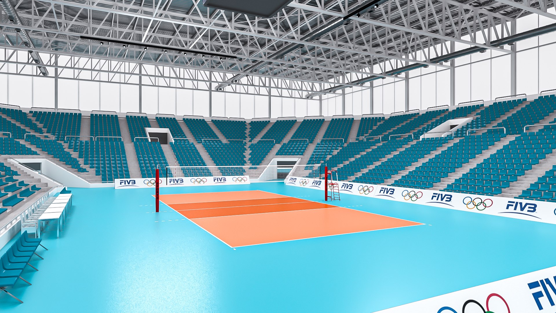 3D Model Volleyball Arena 02 - TurboSquid 2226888