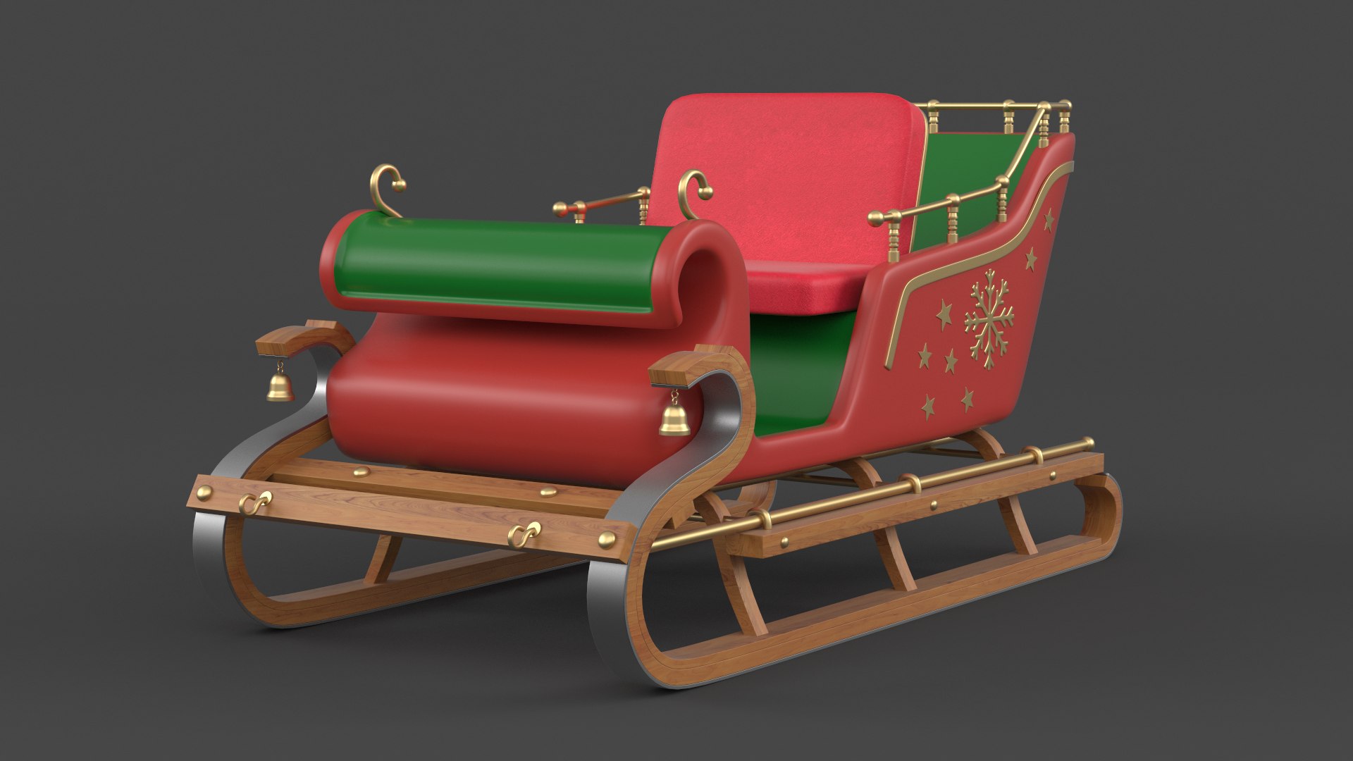 3D Santa Sleigh - TurboSquid 2325881