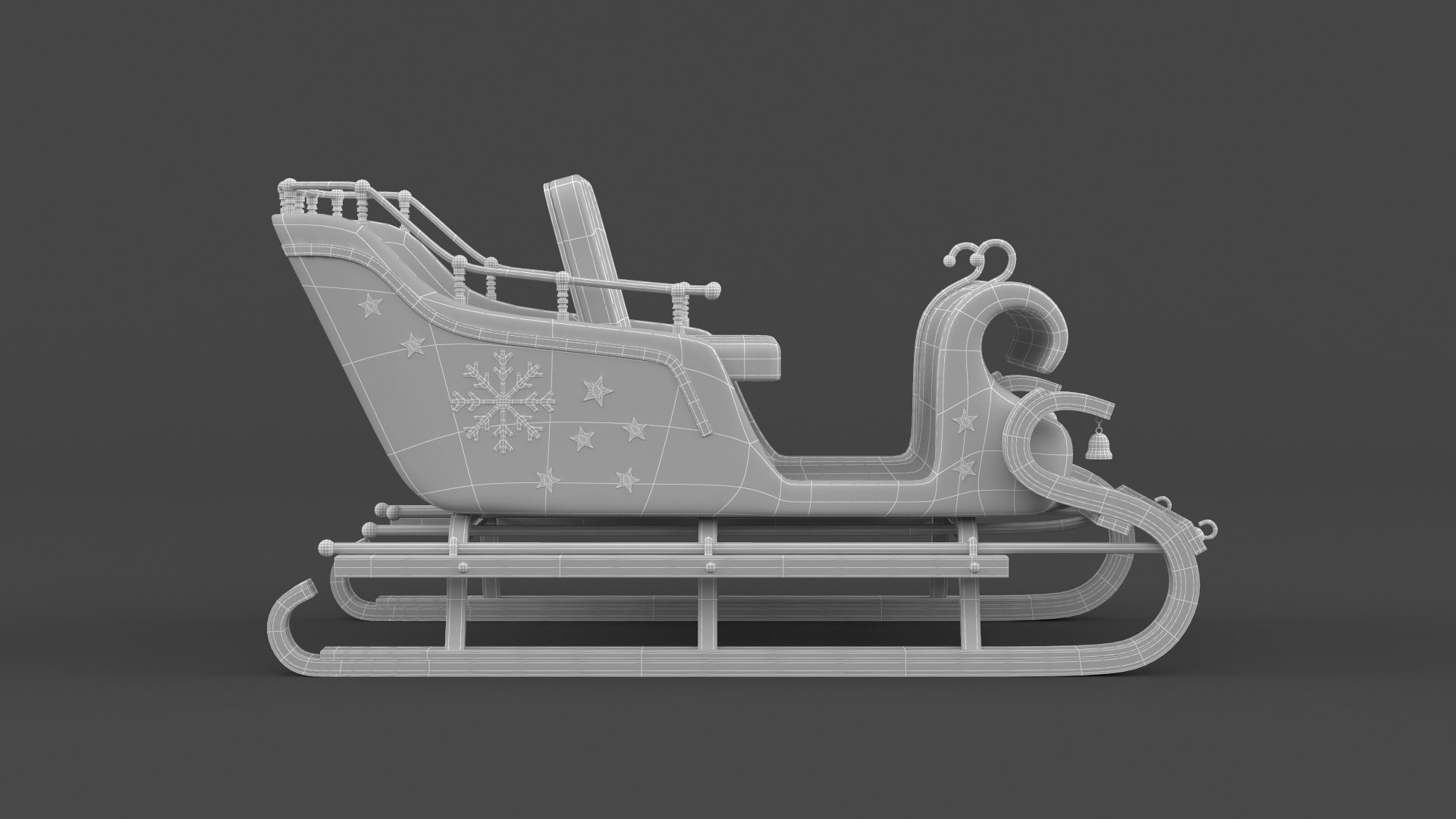 3D Santa Sleigh - TurboSquid 2325881