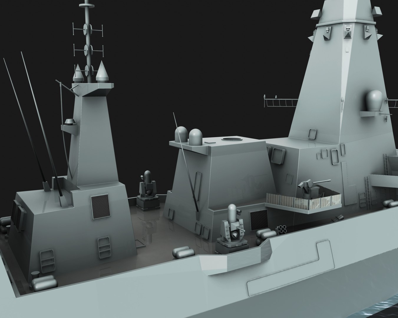 Type 45 Destroyer 3d Model