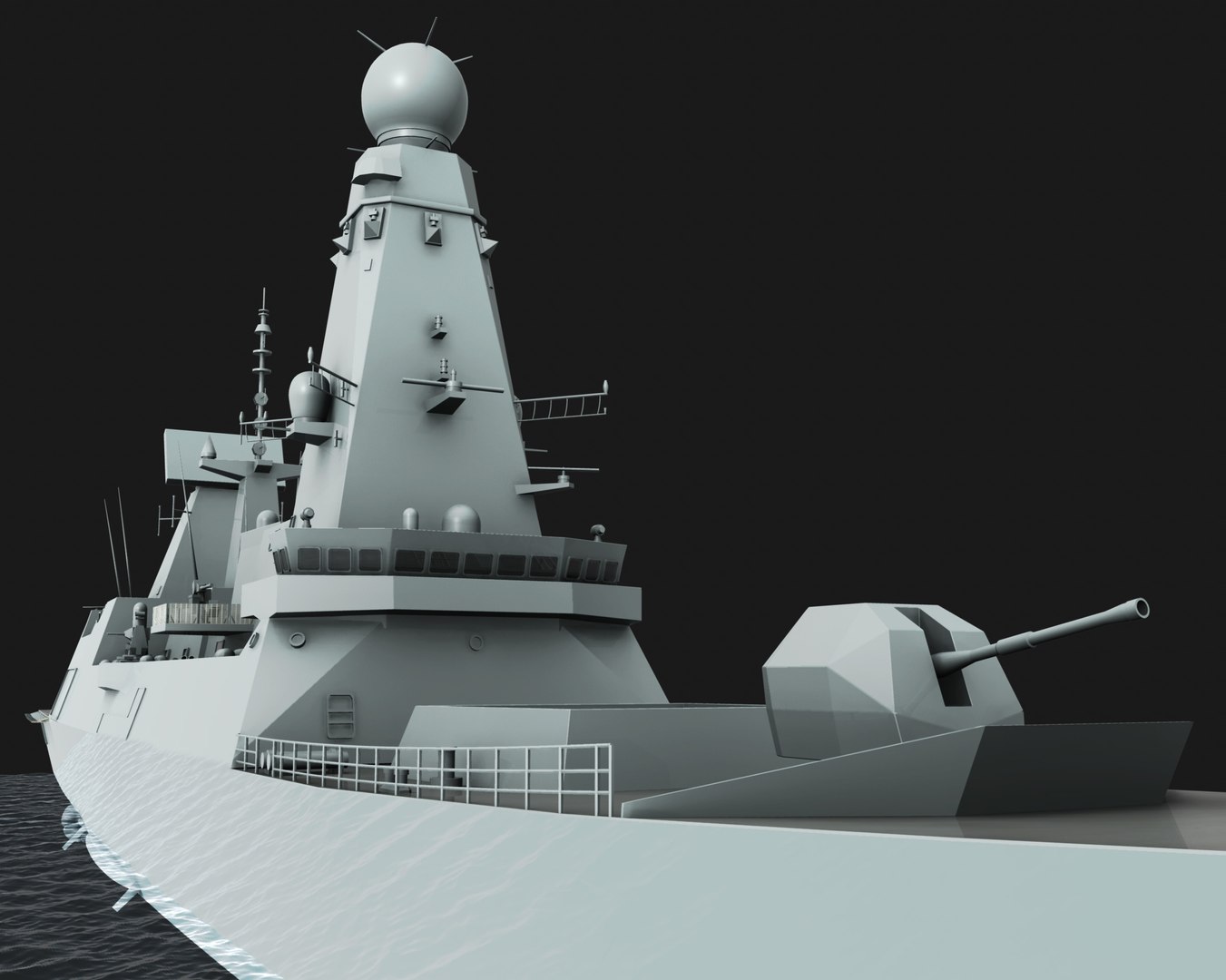 Type 45 Destroyer 3d Model