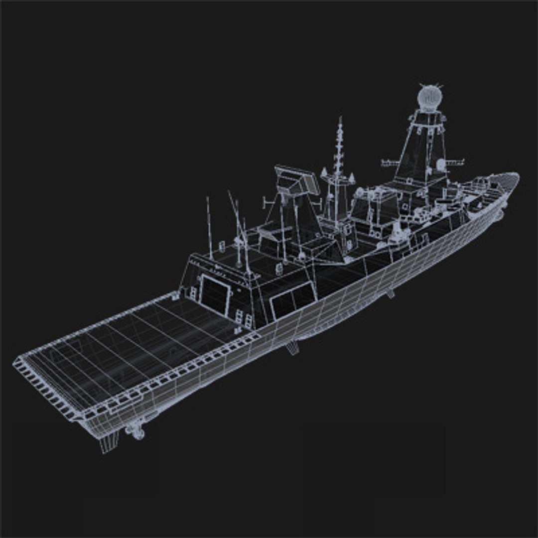 Type 45 Destroyer 3d Model