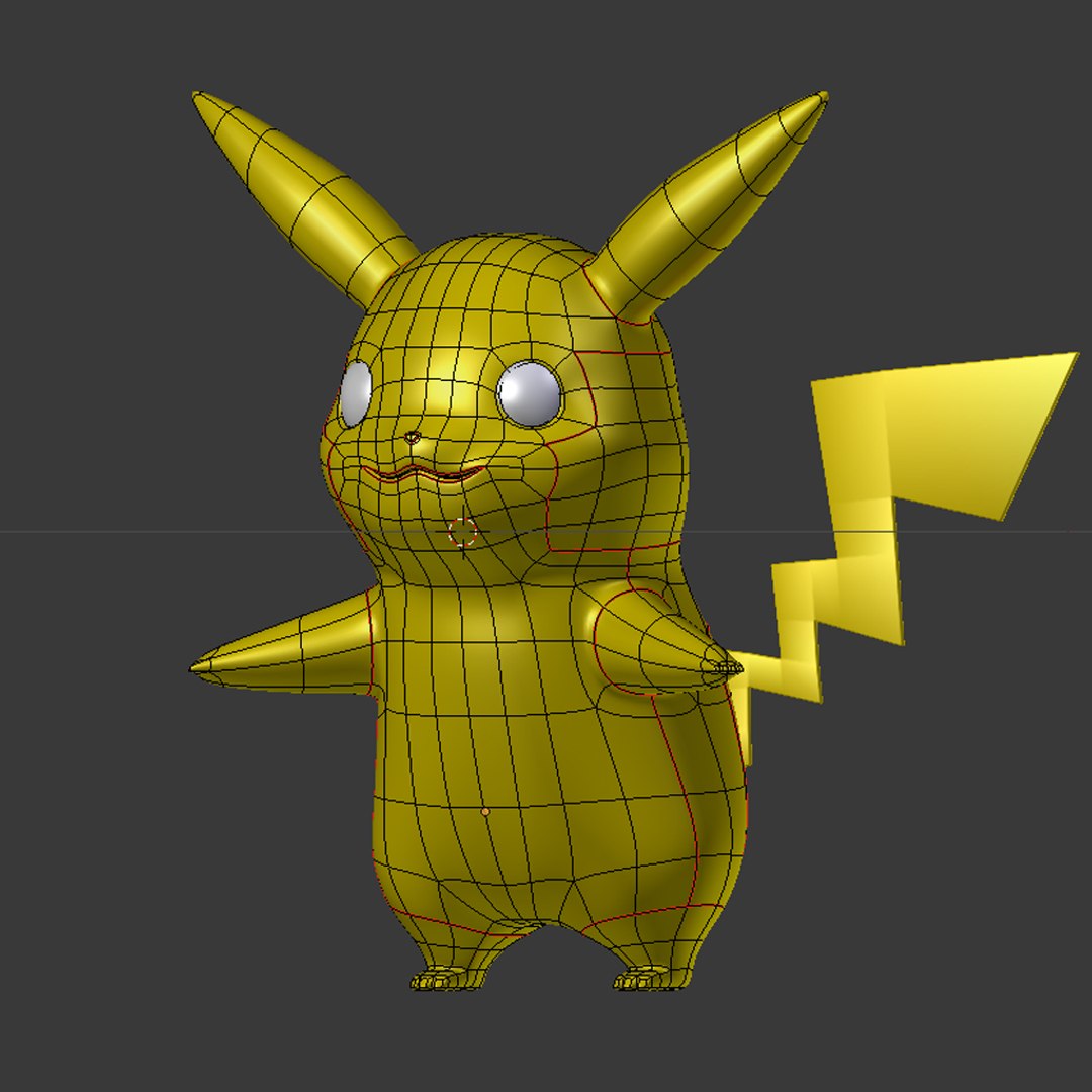 pikachu pika 3d obj