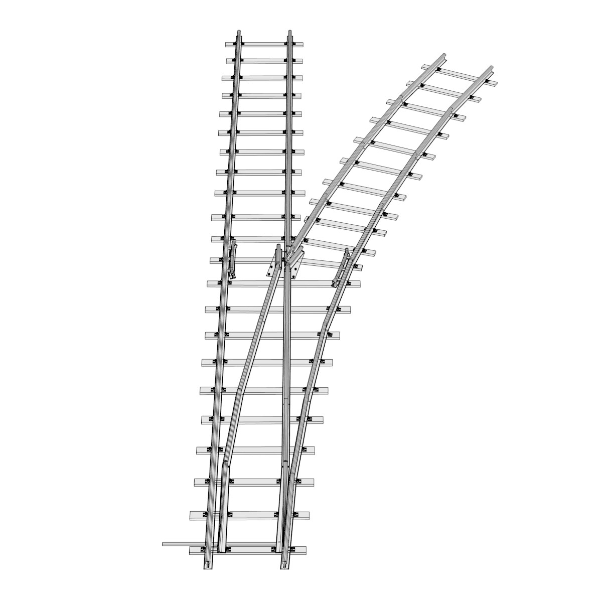 railroad lines track 3d model