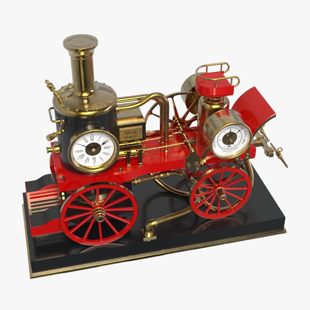3D French Engine Clock - TurboSquid 1419769