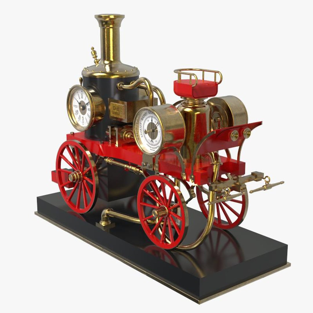 3D French Engine Clock - TurboSquid 1419769