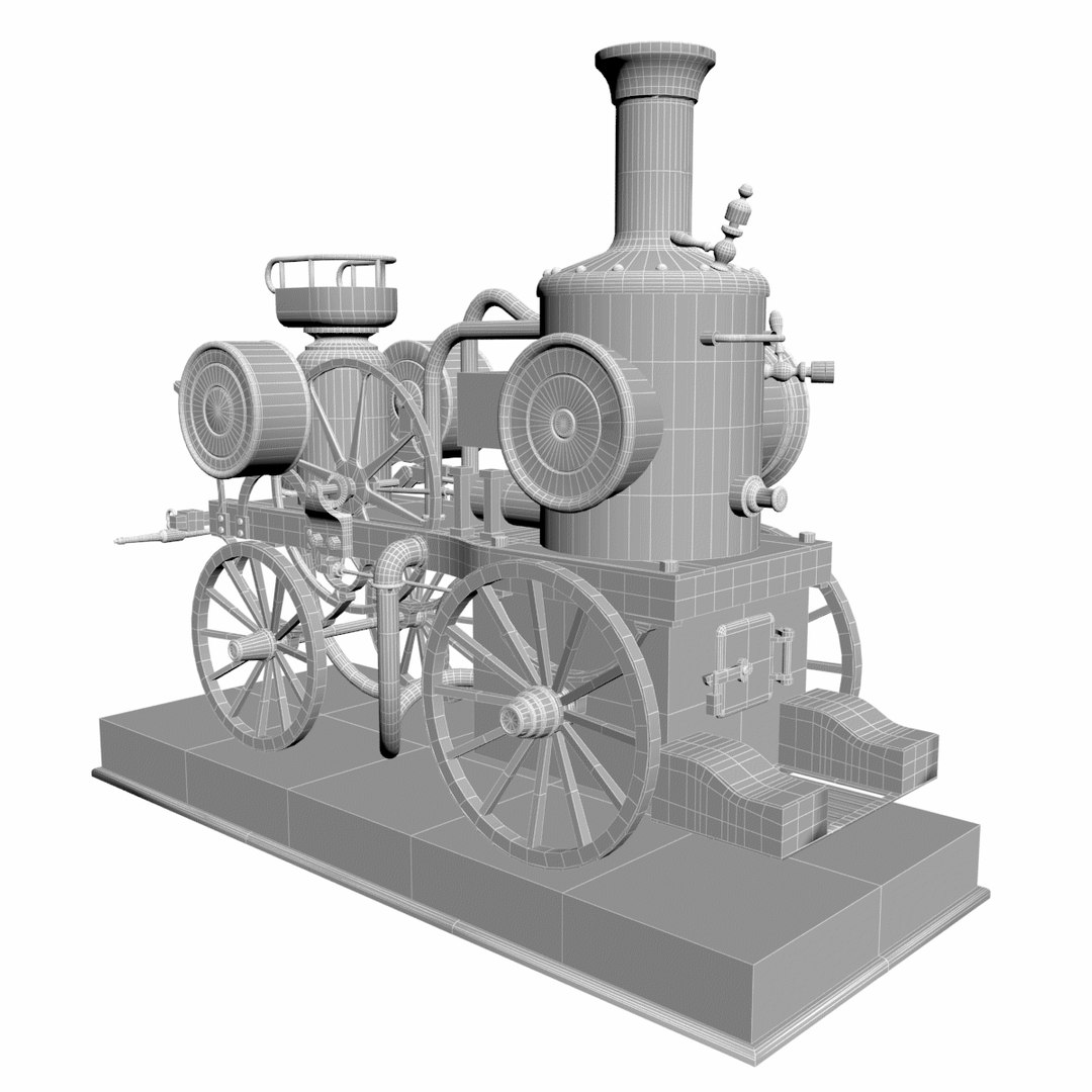 3D French Engine Clock - TurboSquid 1419769