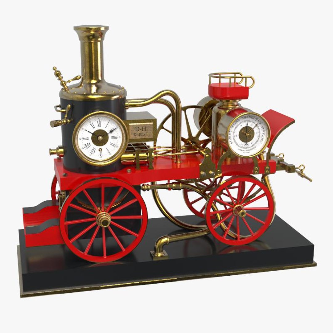 3D French Engine Clock - TurboSquid 1419769