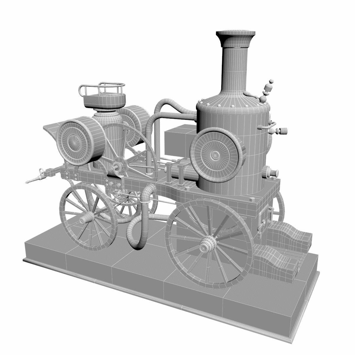 3D french engine clock - TurboSquid 1419769