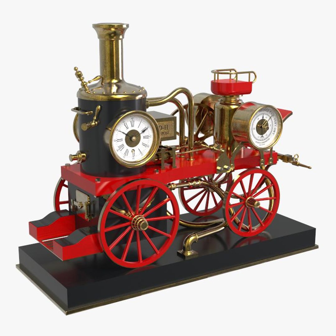 3D French Engine Clock - TurboSquid 1419769