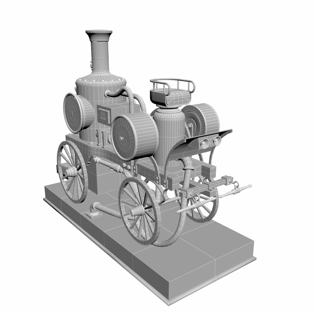 3D French Engine Clock - TurboSquid 1419769