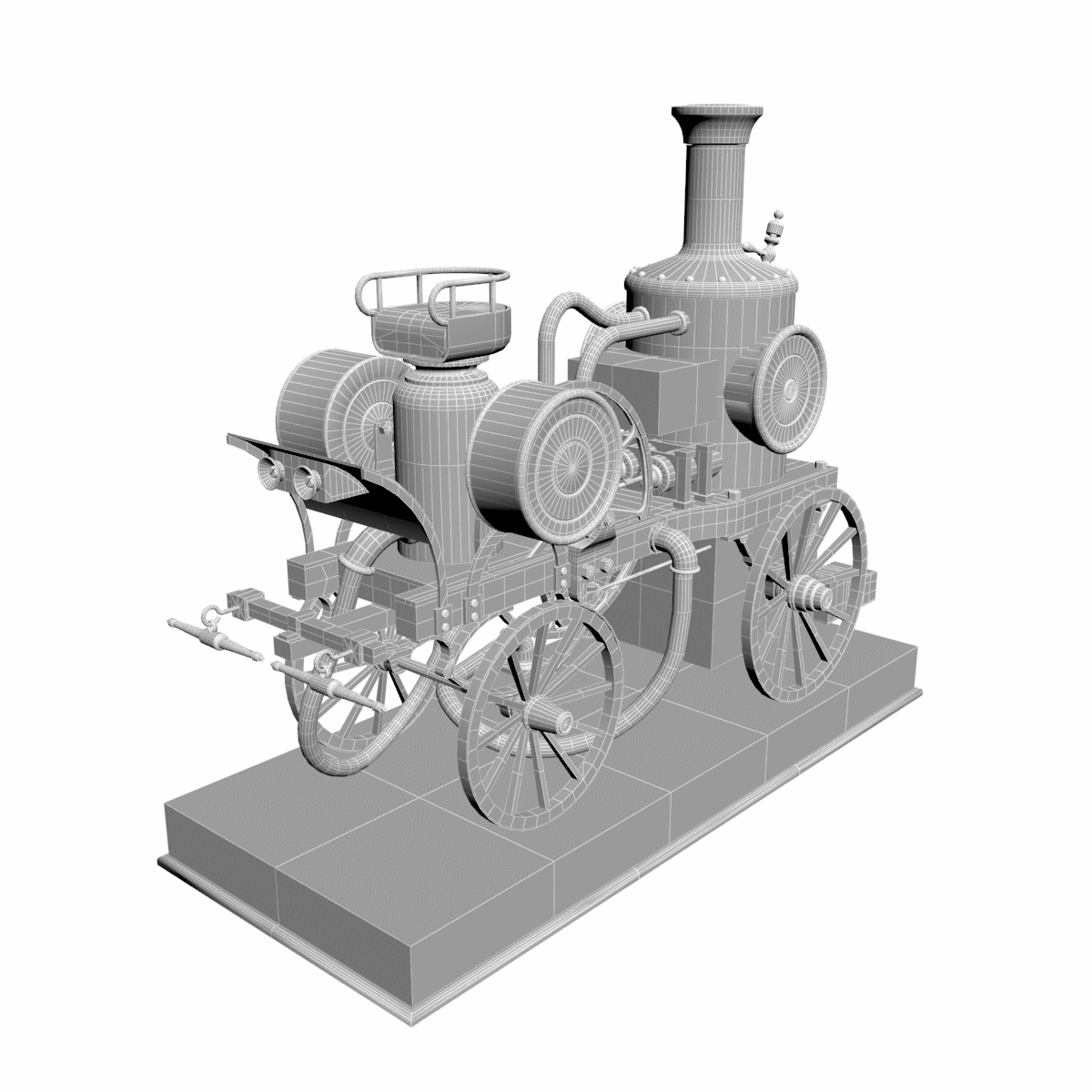 3D french engine clock - TurboSquid 1419769