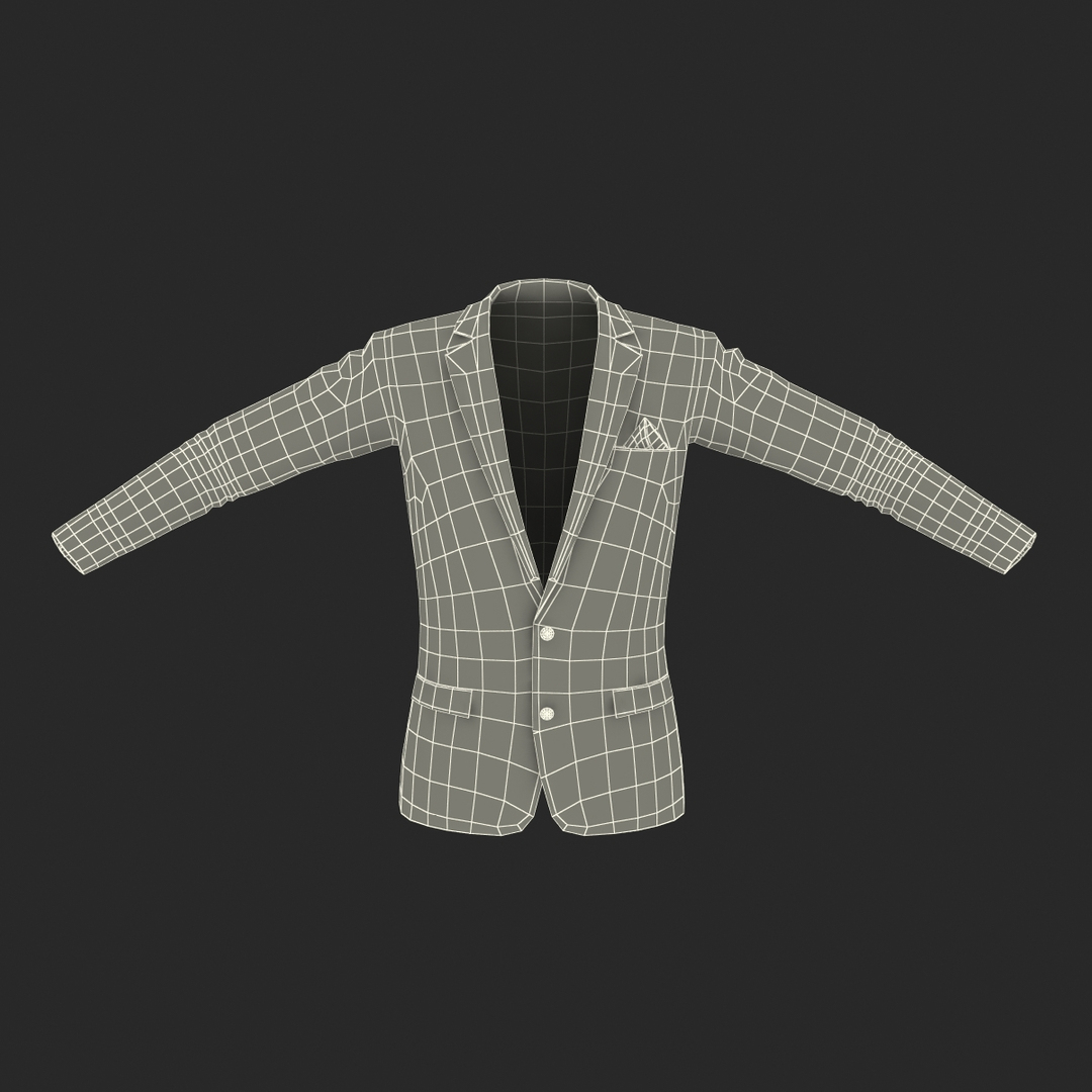 Mens Suit Jacket 9 3d Model