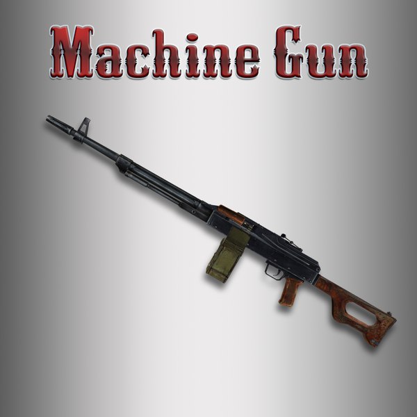 3d model weapon assault rifle handgun