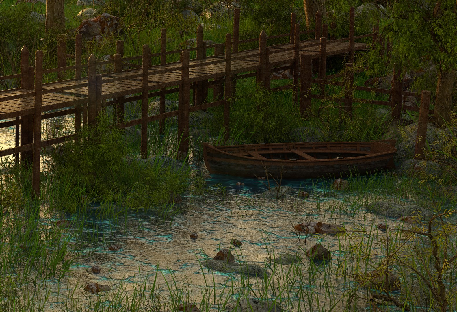 Landscape River Nature 3D Model - TurboSquid 1538487